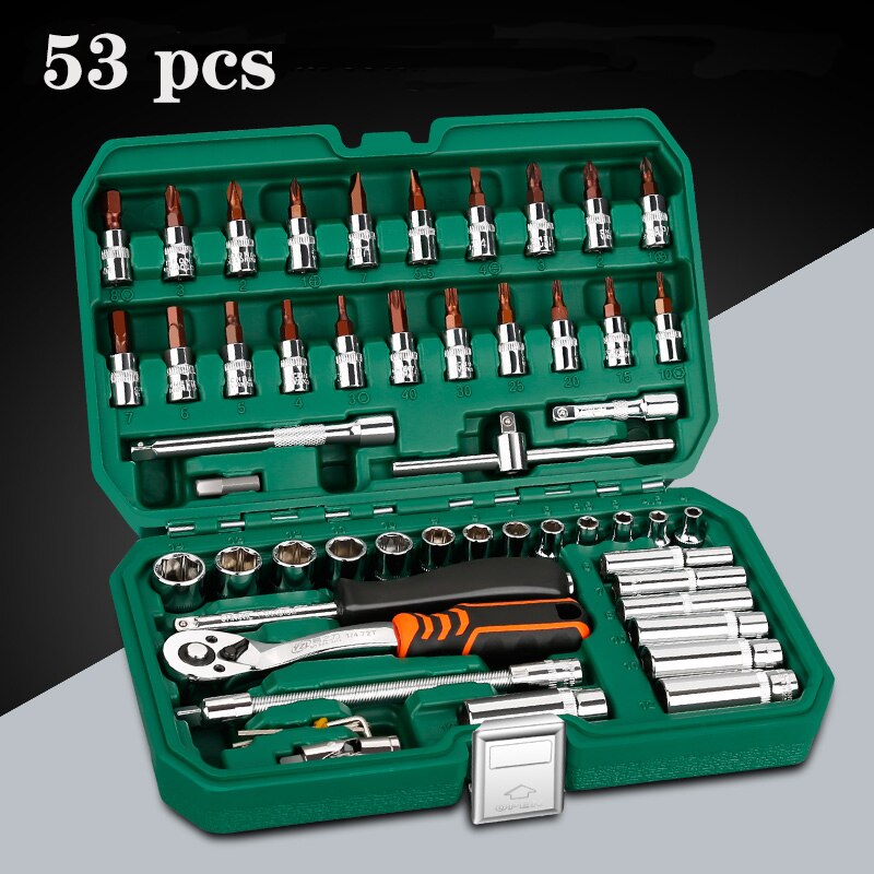 46pcs/set Carbon Steel Combination Set Wrench Sock... – Grandado