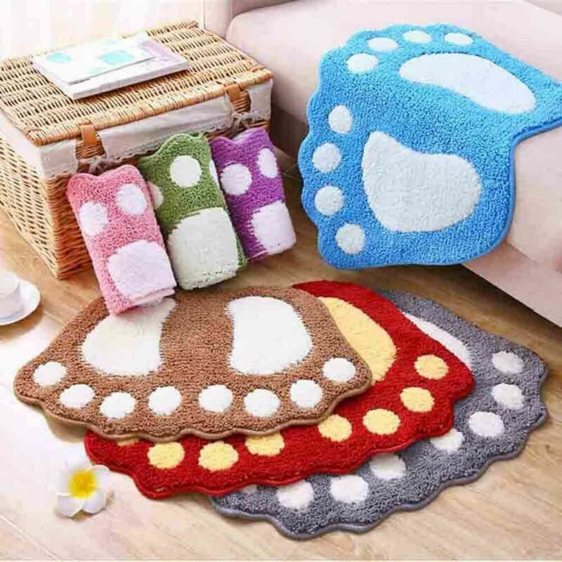 Big Feet Shaped Fiber Shaggy Fluffy Rug Hairy Carp... – Vicedeal