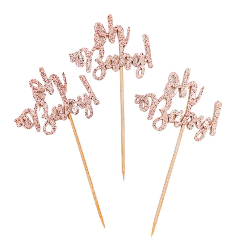 10 stk glitterpapir cupcake toppers en kage topper... – Grandado