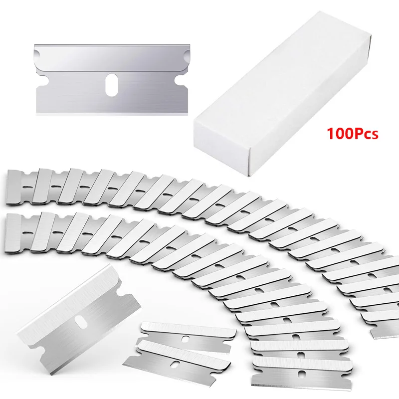 100 stk. barberblad skrape metall glass limrens fj... – Vicedeal