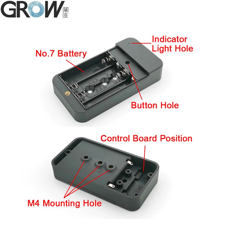 GROW Black Plastic Battery Case Enclosure Easy Ins... – Vicedeal