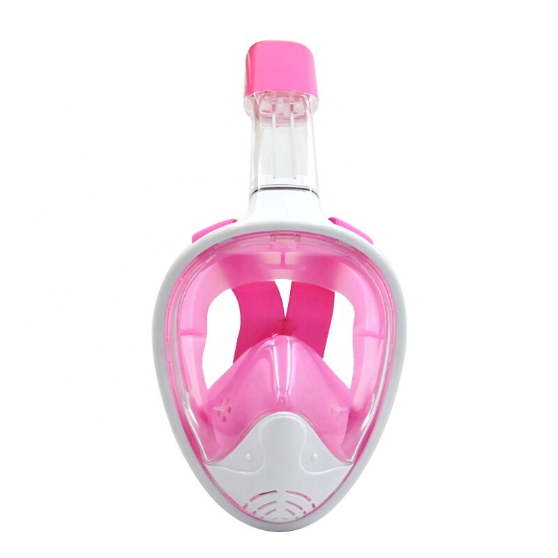 Pink Girl Snorkel Mask Swimming Full Face Diving M... – Grandado