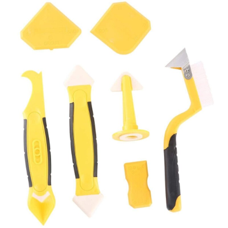 Caulking Tool Kit,Yellow Silicone Sealant Finishin... – Grandado