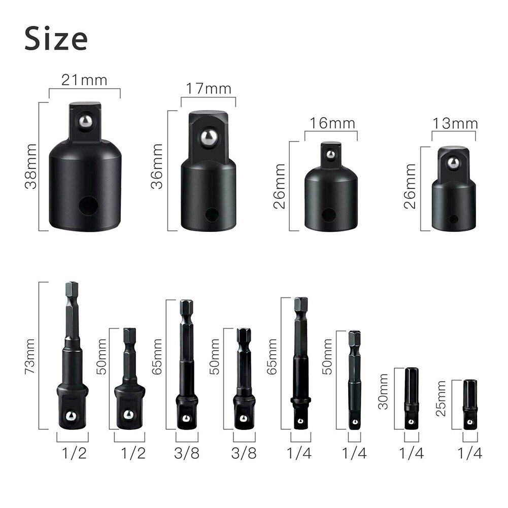Reducer Socket 12Pcs Drive Ratchet Socket Adapter ... – Vicedeal