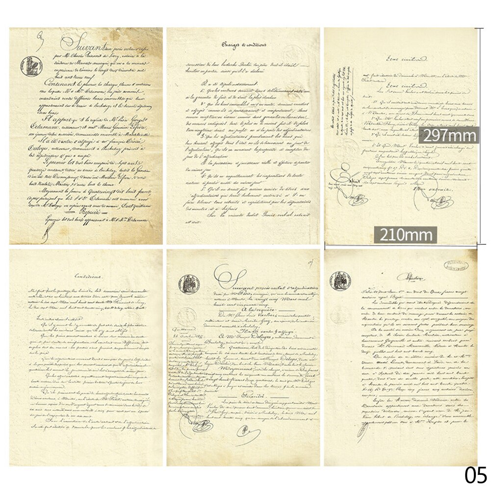 Retro Style English Handwriting Paper Set Photogra... – Grandado