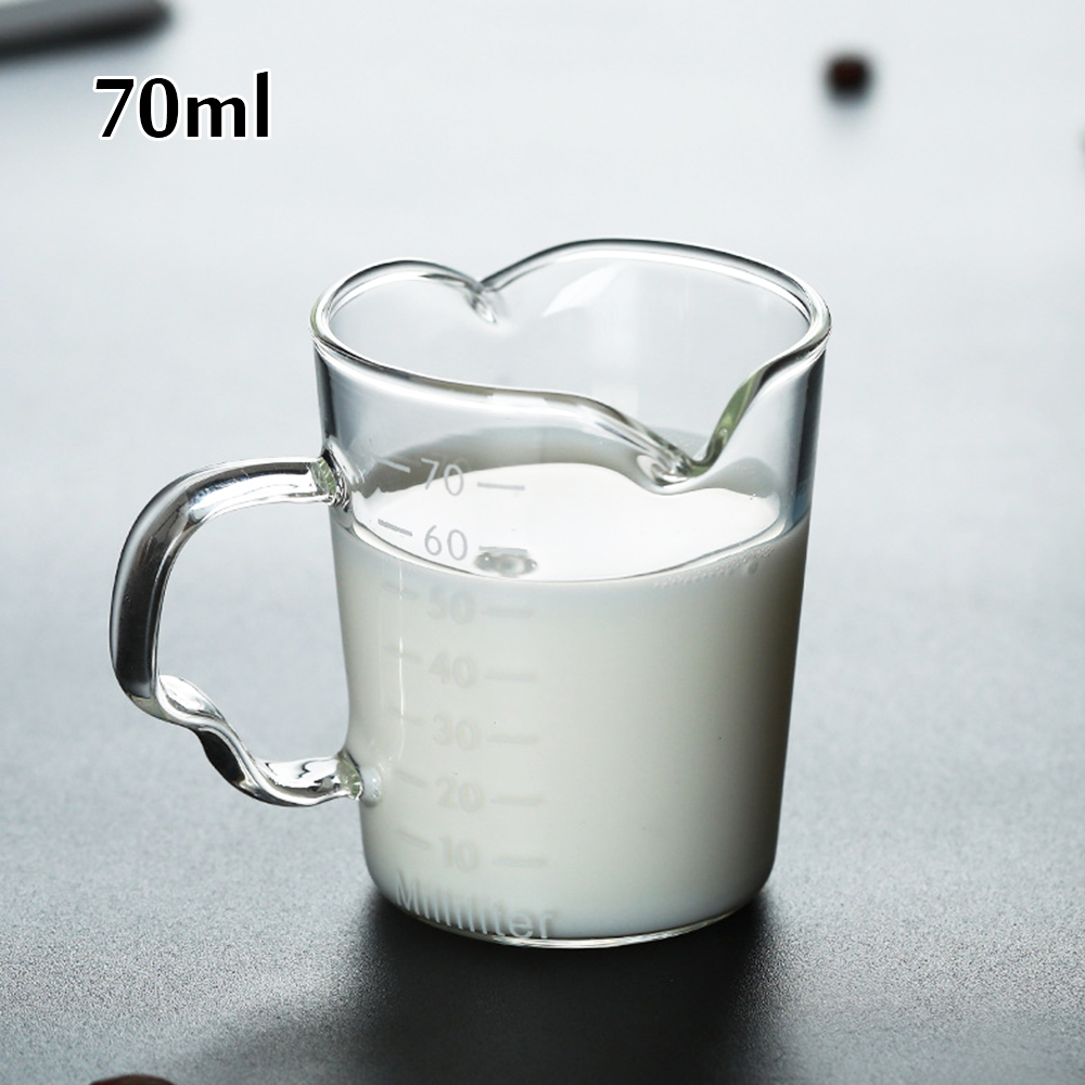 Taza medidora DE DOBLE BOCA, jarra de leche transp... – Vicedeal