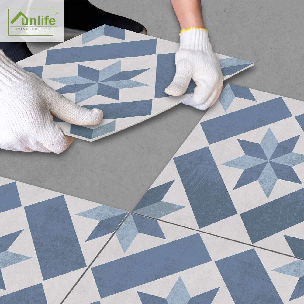 Funlife® Blue Geometry Home Decor Ground Stickers ... – Grandado
