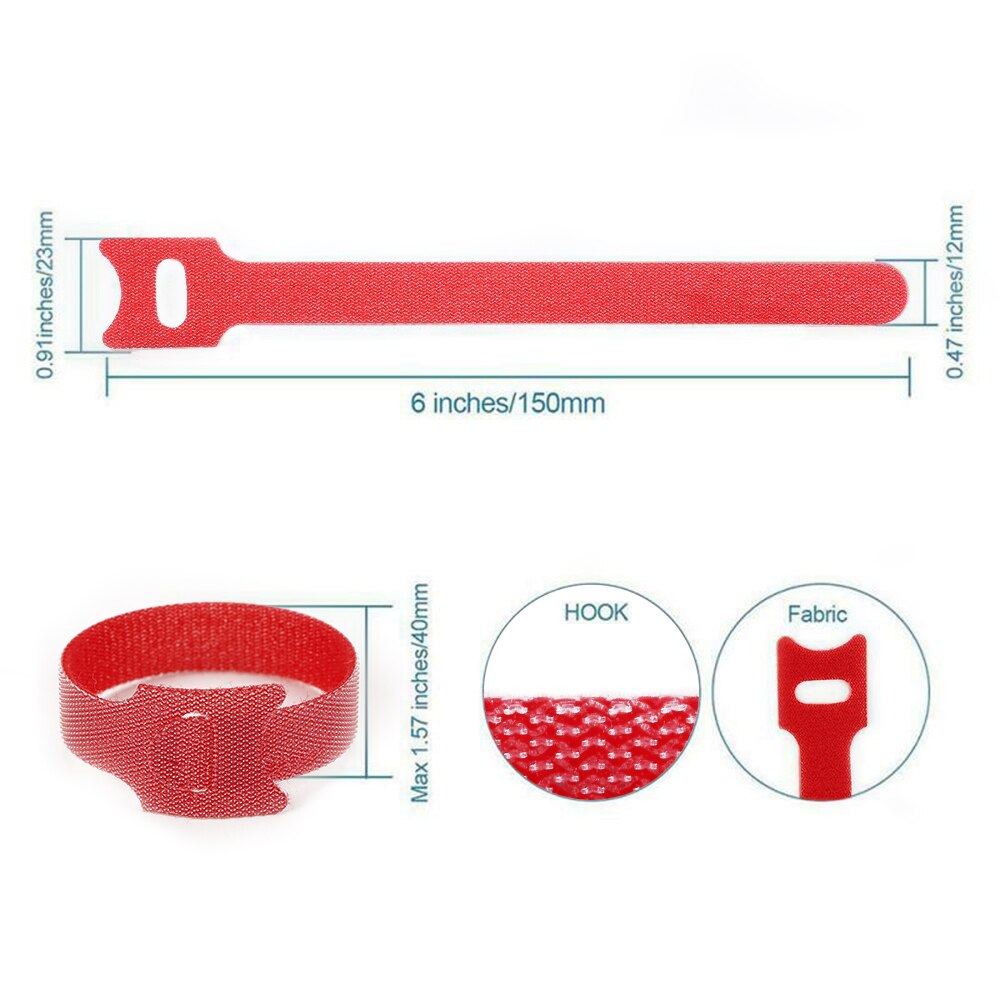 30Pcs Herbruikbare Banden Klittenband Zelfklevende... – Grandado