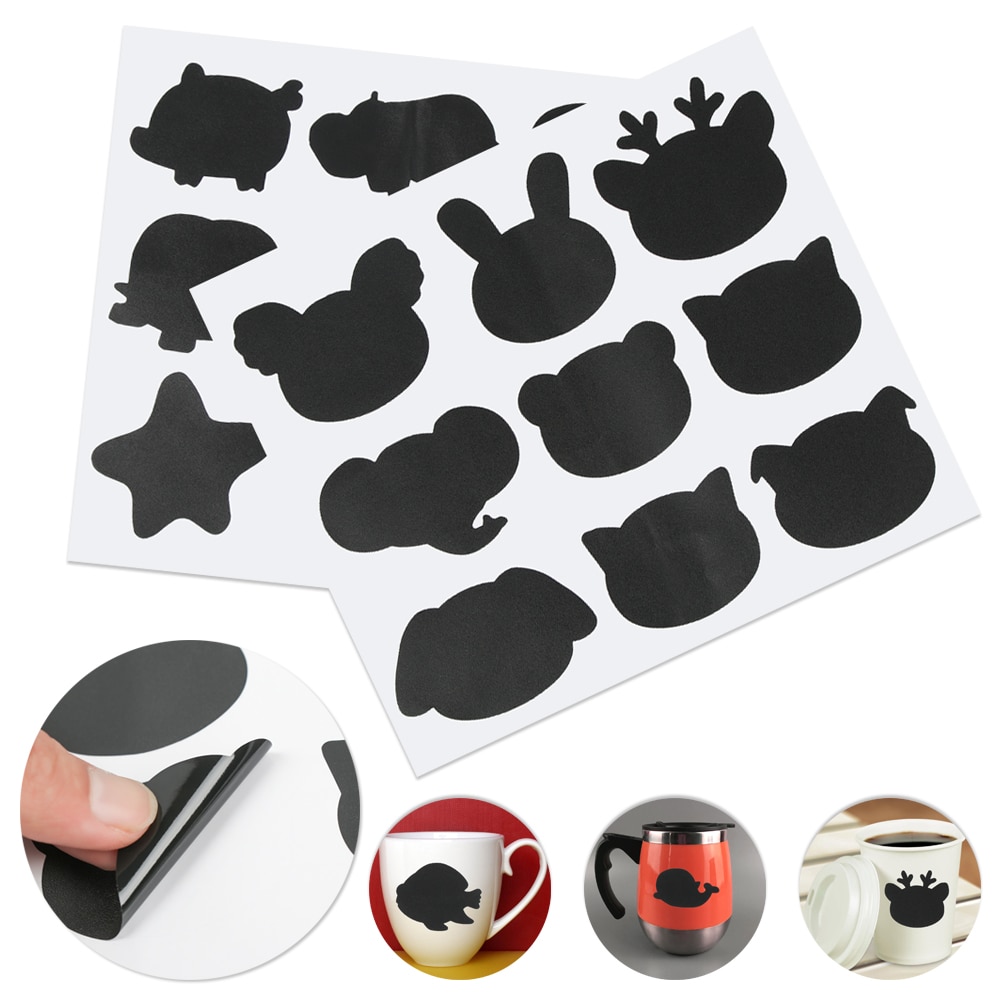 18/36PCS Waterproof Black Tag Labels Animal Shape ... – Vicedeal