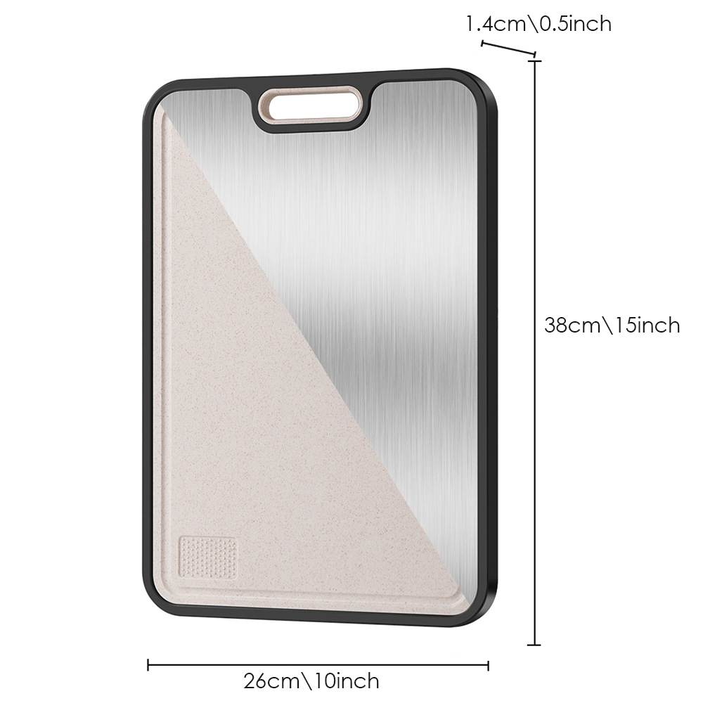 Kitchen Cutting Board 304 Stainless Steel/Wheat St... – Grandado