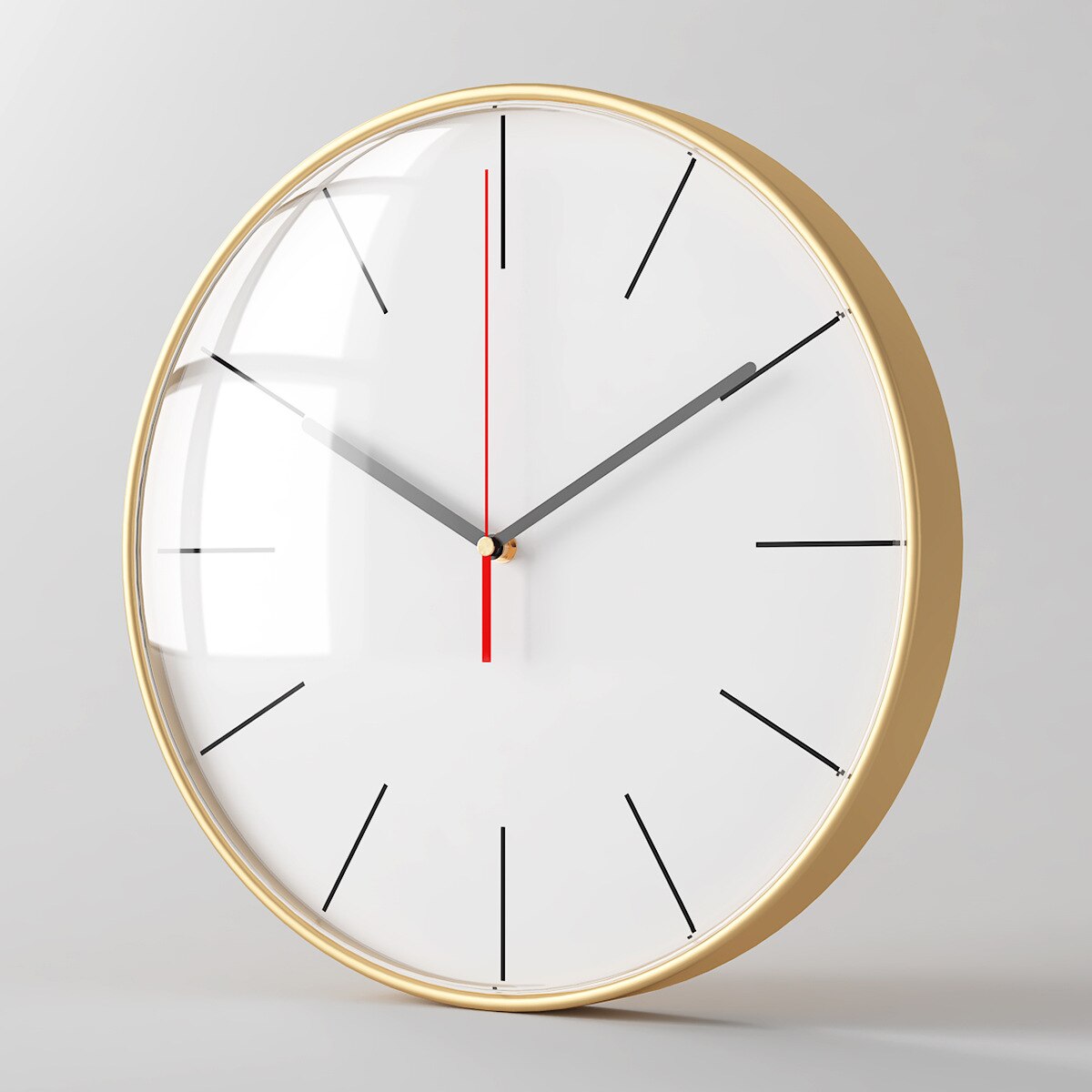 Large Gold Metal Wall Clock Modern Nordic Silent W... – Grandado