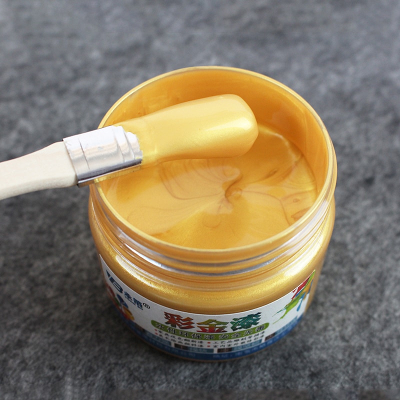 Gold Acrylic Paint Metal Lacquer Wood Varnish Coat... – Grandado