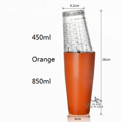 450/850 Ml Rvs Cocktail Boston Bar Shaker Bar Gere... – Grandado