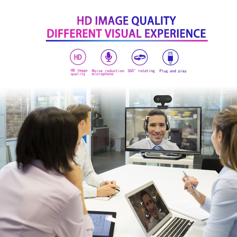 1080P Auto Focus HD Webcam Built-in Microphone Hig... – Grandado