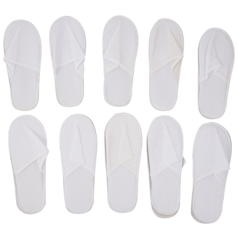 10 Pair Hotel Travel Spa Disposable Slippers Home ... – Grandado