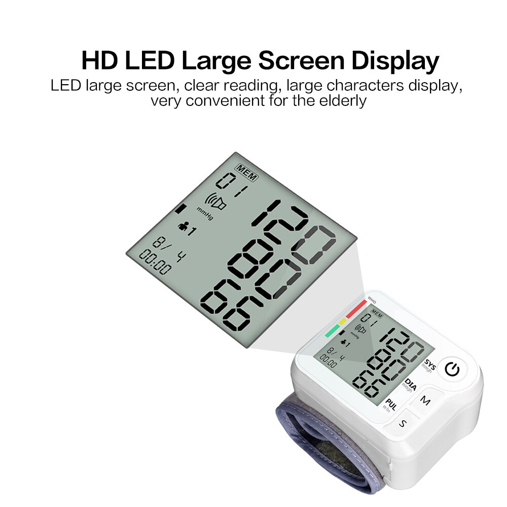 LCD Digital Arm Blood Pressure Monitor Portable Up... – Vicedeal