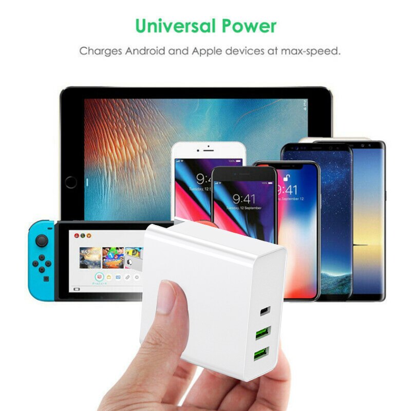 60W (30W+18W+12W)Wall Charger Adapter PD+QC3.0 Typ... – Grandado