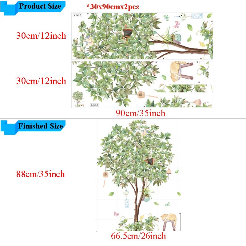 Trees Wall Stickers for Home Living Room Bedroom W... – Grandado