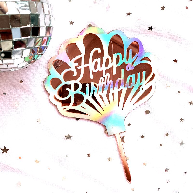 Acrylic Double Layers Colorful Shell Theme Birthda... – Vicedeal