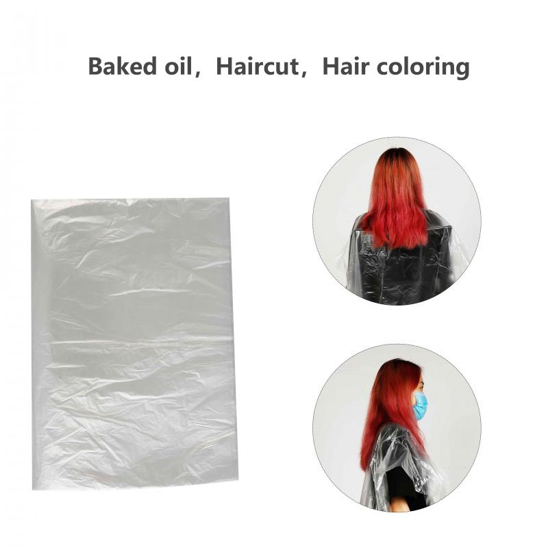 50Pcs Disposable Hair Cutting Capes 92x130cm Clear... – Grandado