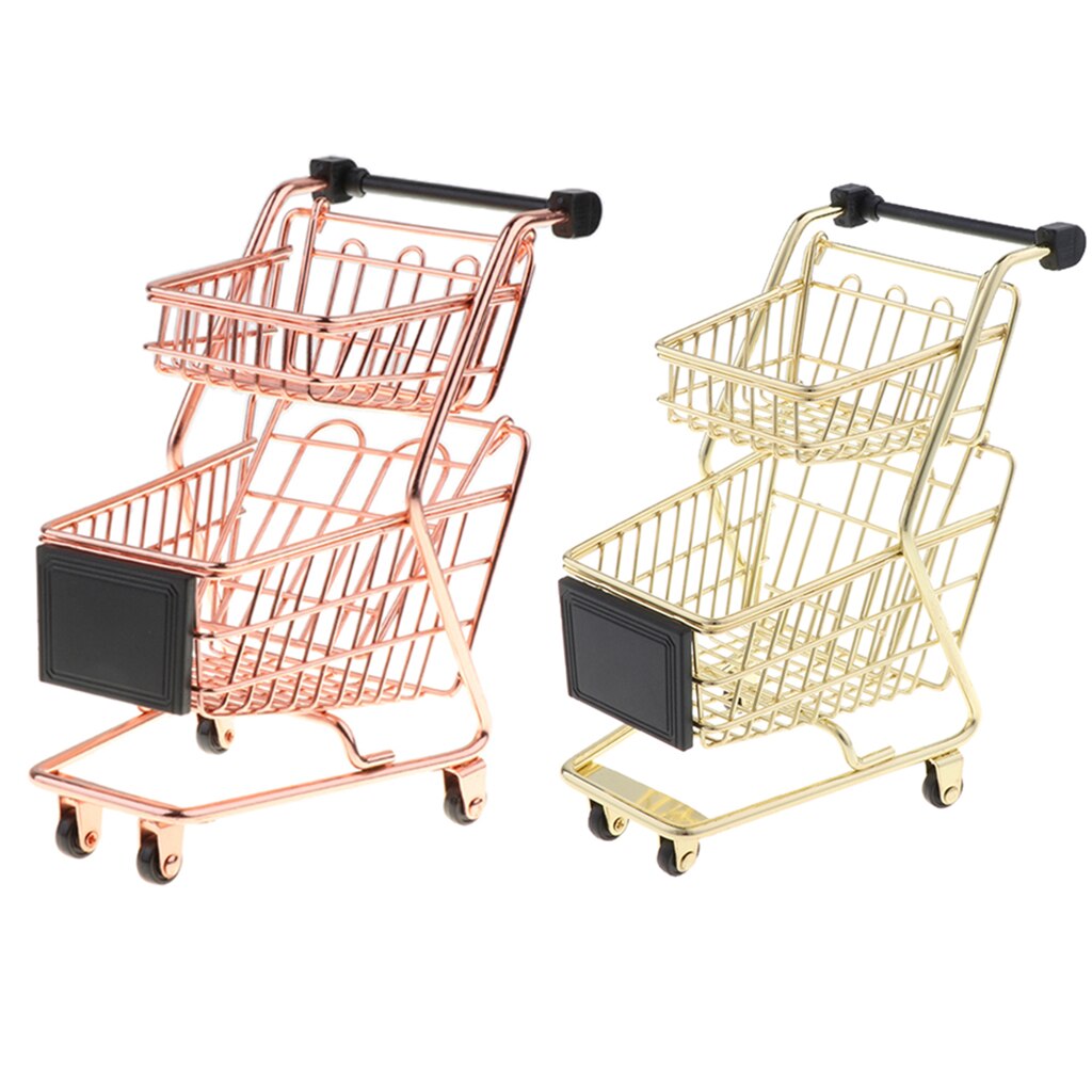 Mini Shopping Cart with Sturdy Metal Frame Pen/Car... – Grandado