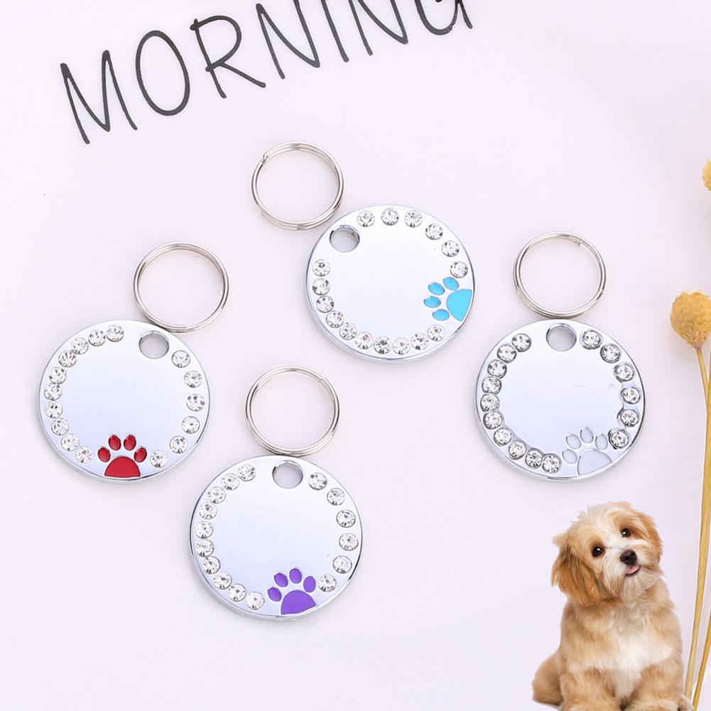 Pretty Pet Tag Dog Paw Print Decorative Portable S... – Grandado