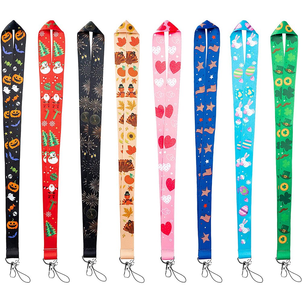 8pcs Seasonal Lanyards ID Name Tag Badge Holders F... – Grandado