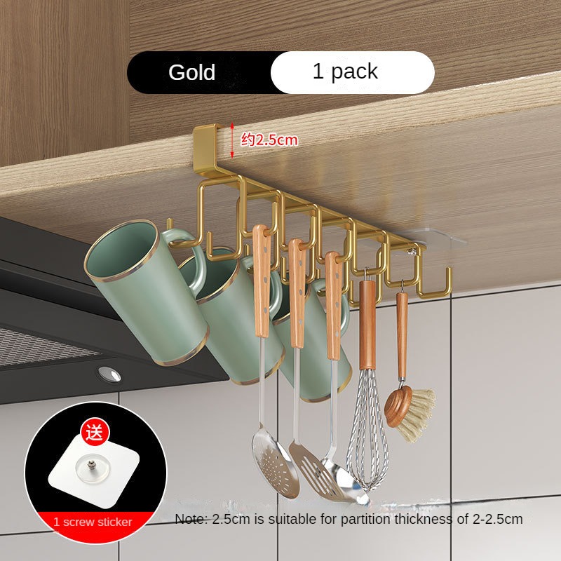 Double-Row 12 Hooks Hanging Cup Holder Kitchen Hoo... – Grandado