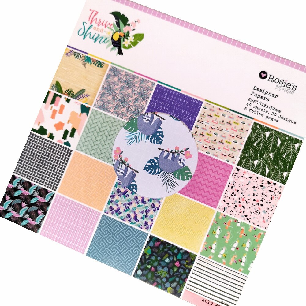 CRZCrafter 152x152mm 6 inch Scrapbooking Paper Pad 40 sheets Craft ...