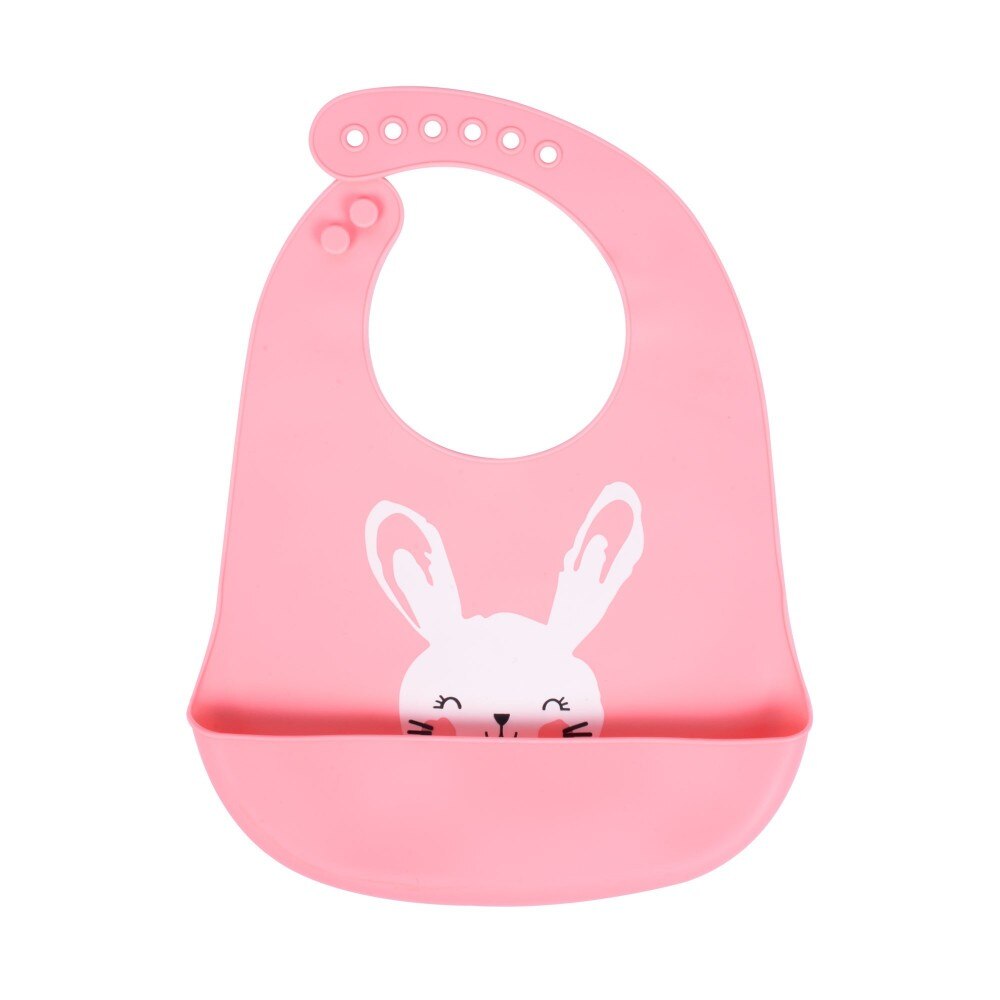 PINK COLOR SILICONE BIB – Grandado