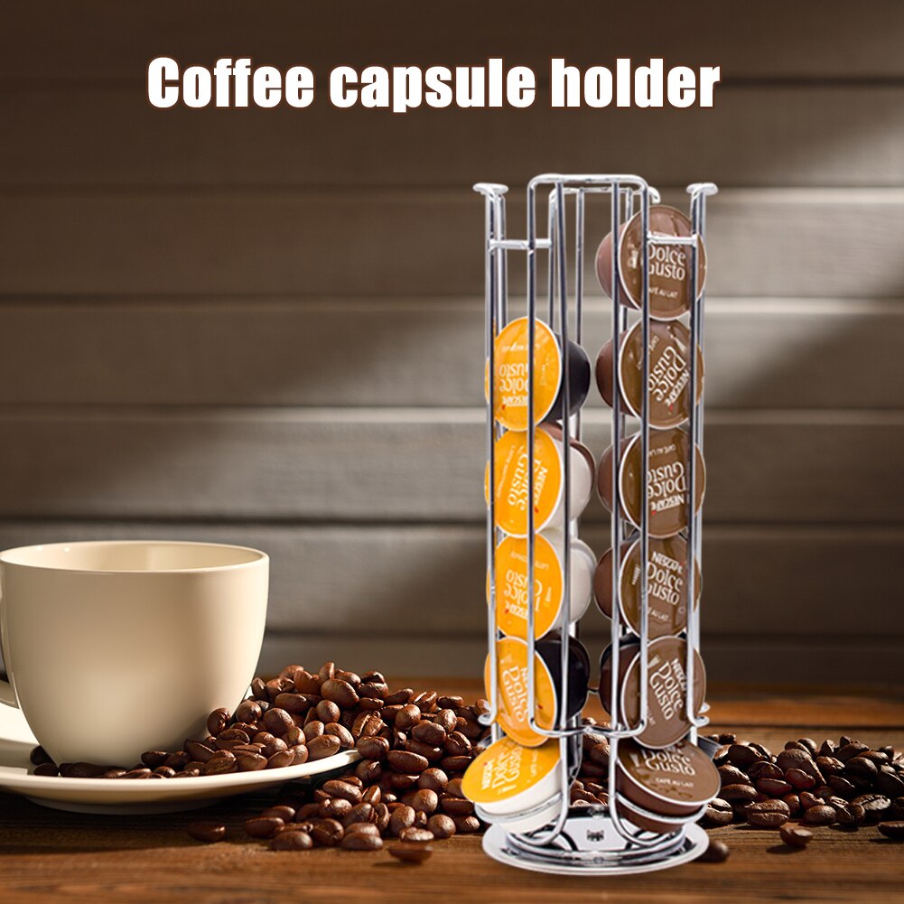 24pcs Rotatable Coffee Pod Holder Iron Chrome Plat... – Vicedeal