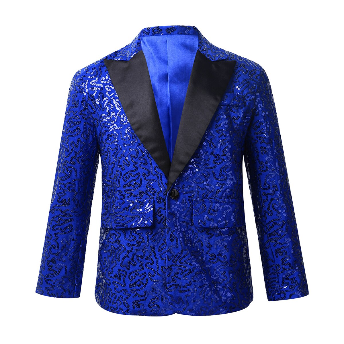 Kids Boys Shiny Sequins Lapel Suit Jacket Birthday... – Vicedeal