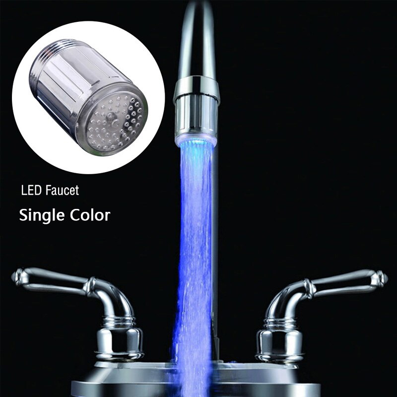 Luminous Light-up LED Water Faucet Colorful Changing Glow Nozzle Shower ...