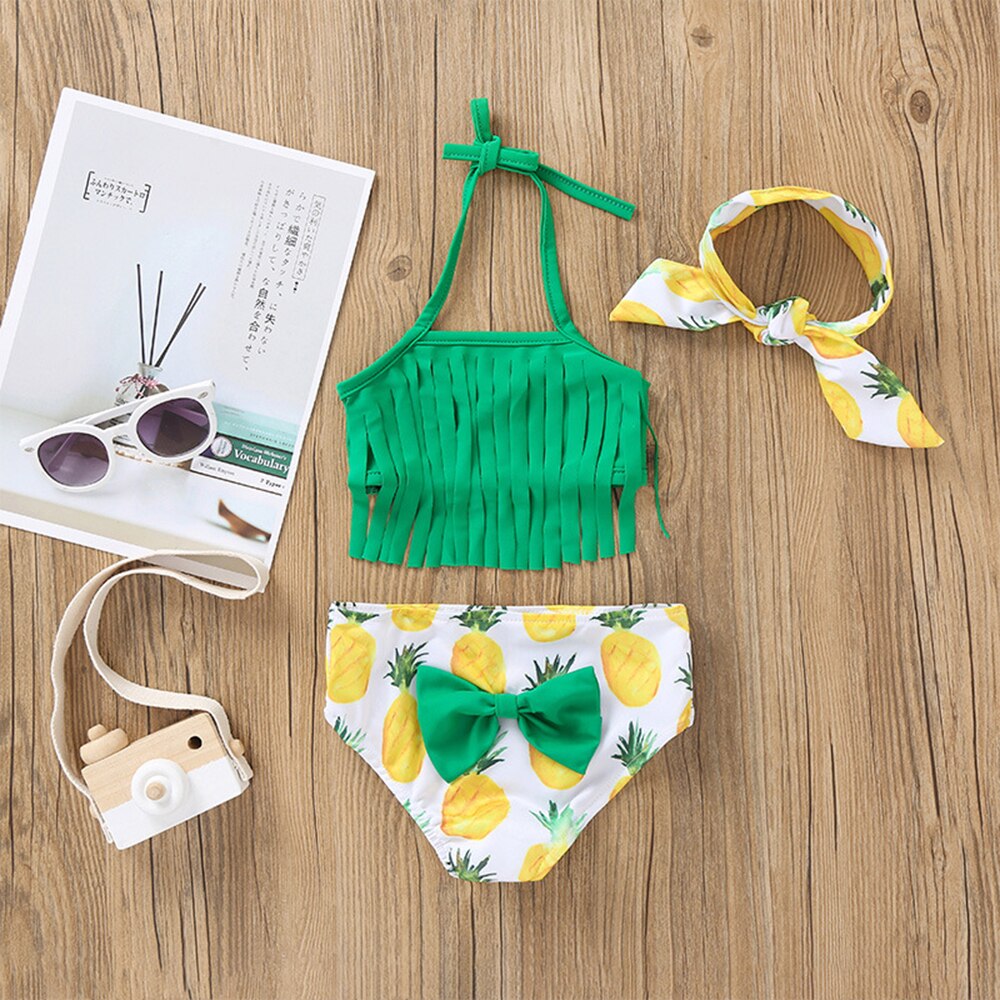 CYSINCOS Children 3-Piece Swimwear Girls' Bikini S... – Grandado