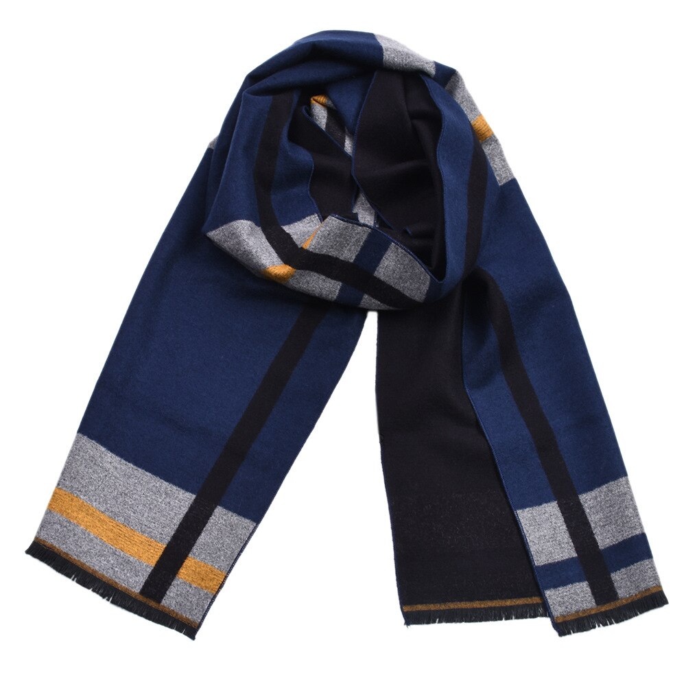 Luxury Brand Winter Men Cashmere Scarf Warm Patchw... – Grandado