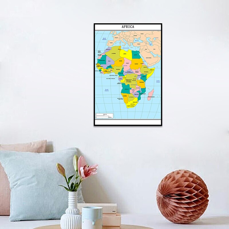 The World Political Map of Africa 59*84cm Wall Art... – Grandado