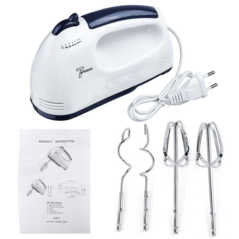 Handleiding 7 Speed Deeg Hand Mixer Voedsel-Blende... – Vicedeal