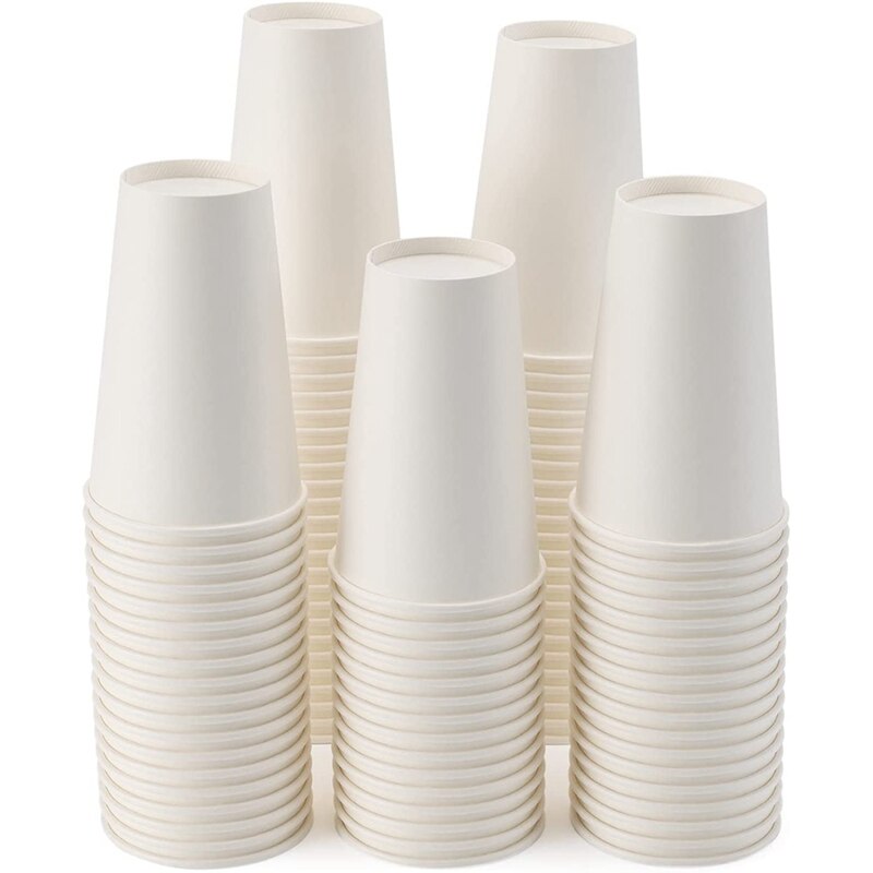 16 Oz 100 Pack Paper Cups, Coffee Cups, Cups Water... – Vicedeal