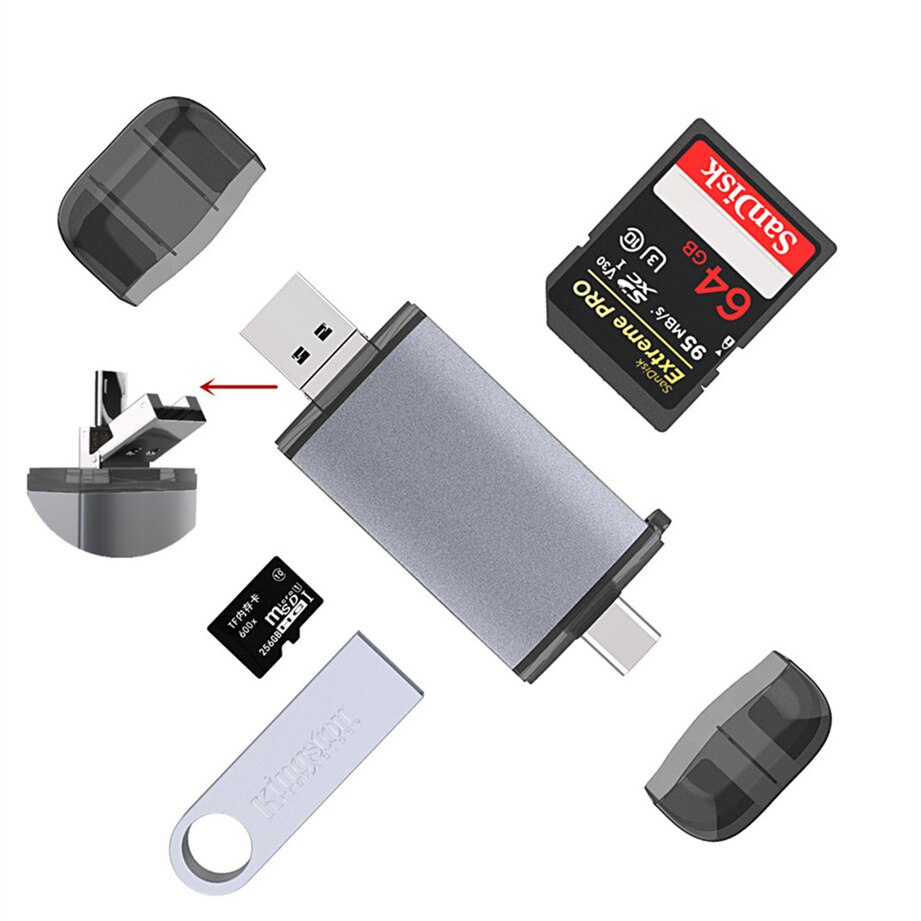 Grwibeou Kaartlezer Micro Usb 2.0 Type C Naar Sd M... – Grandado
