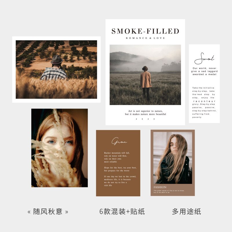 Ins Nordic Simple Modern Postcard 7 Sheets Decorat... – Vicedeal