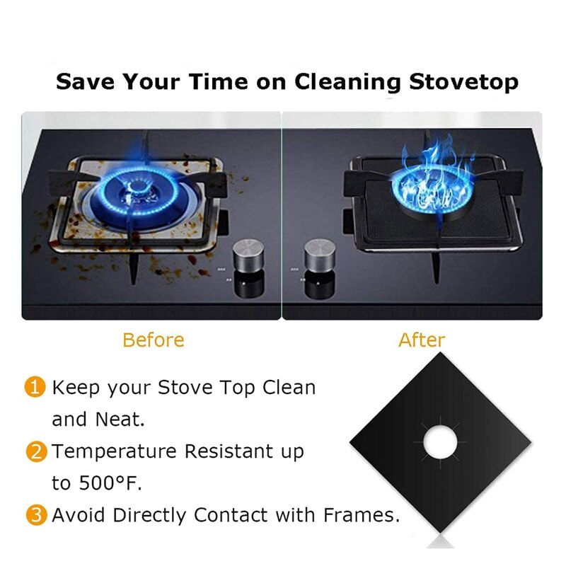 6 Pcs Gas Stove Burner Covers + 2 Pcs Kitchen Sili... – Grandado