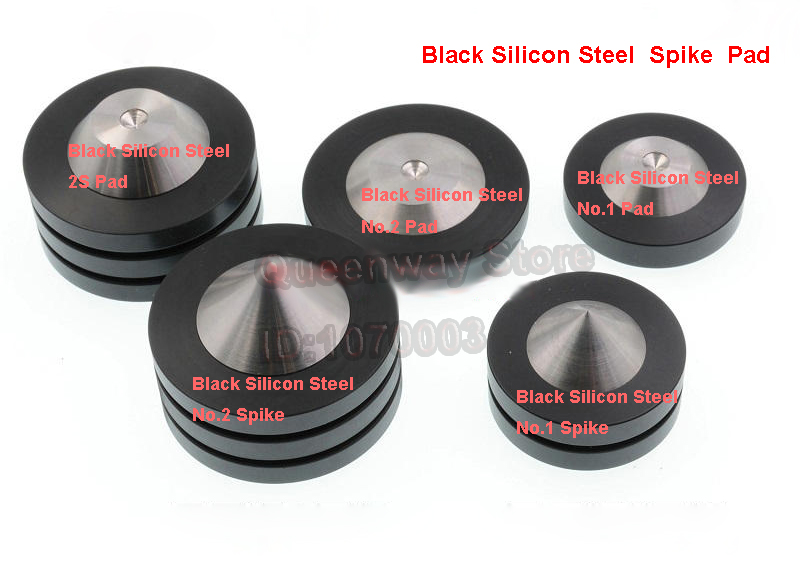 Black Silicon Steel Spike Stand Pad CD Turnable Pr... – Vicedeal