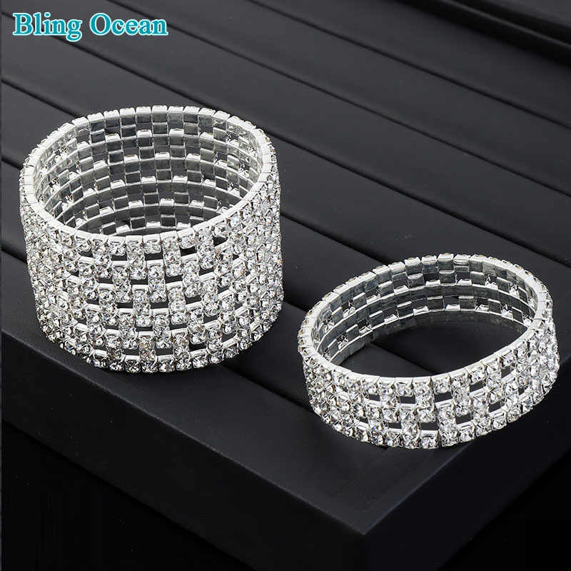 Full Rhinestones Bracelets Crystal Stretch Bracele... – Grandado