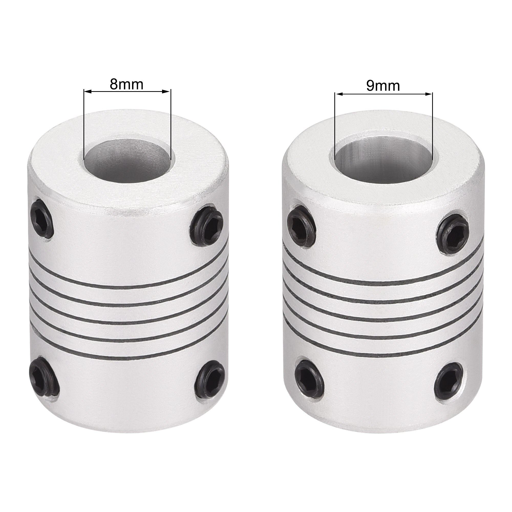 Uxcell 8Mm Tot 9Mm Aluminium Askoppeling Flexibele... – Vicedeal