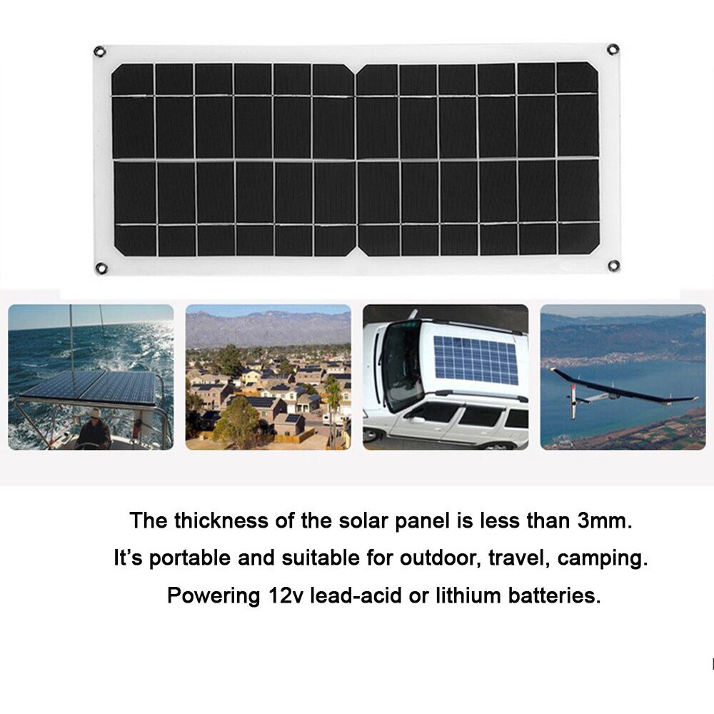 Car EVA + PET Monocrystaline Solar Panel USB DCs O... – Grandado