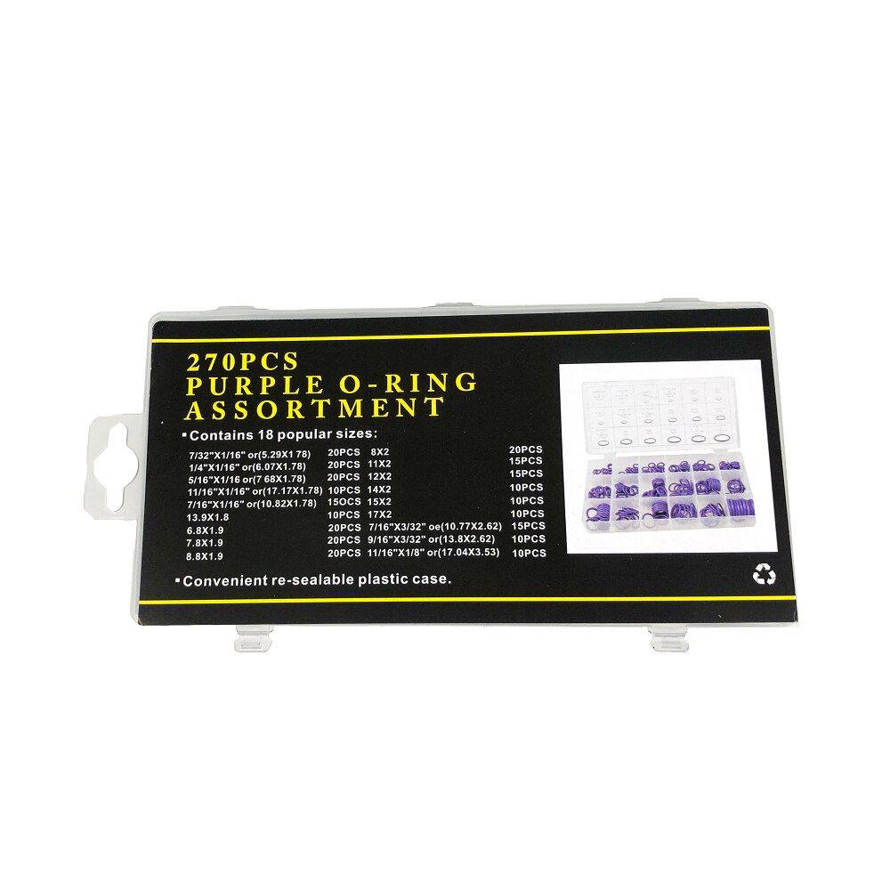 270 st 18 olika storlekar tum imperial gummi o-rin... – Grandado