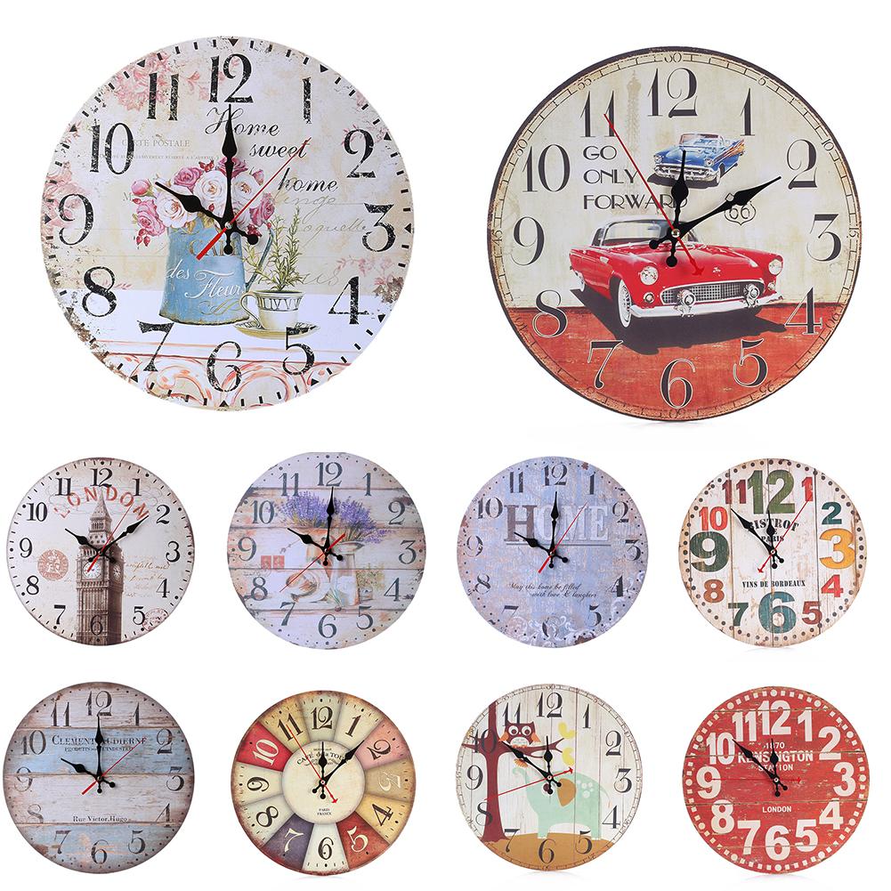30CM Retro European Wall Clocks Round Bedroom Livi... – Grandado
