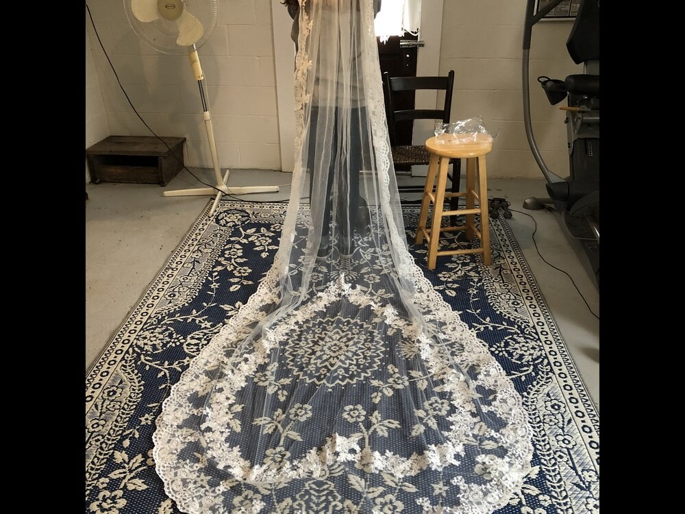 1T velo de novia velo de encaje velo de novia blan... – Grandado