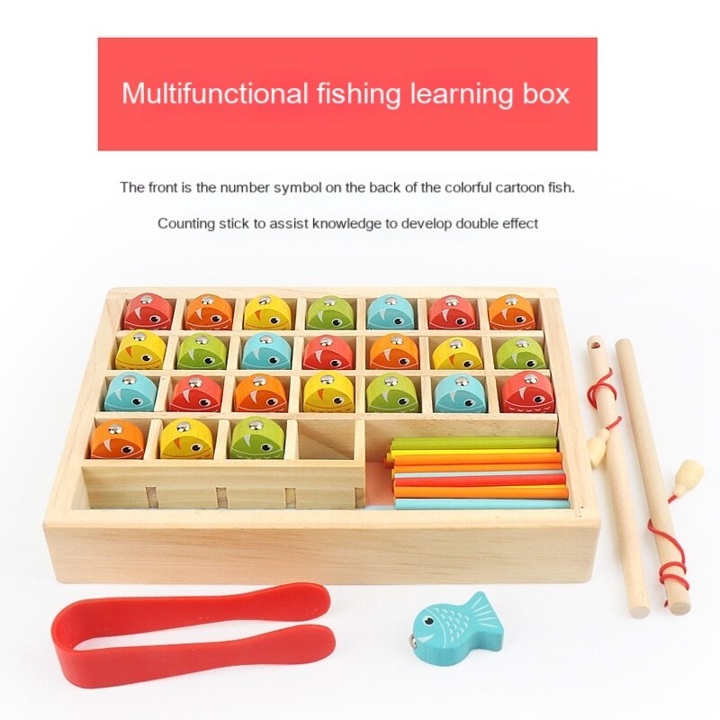 Fishing learning box children's wooden magneti... – Vicedeal