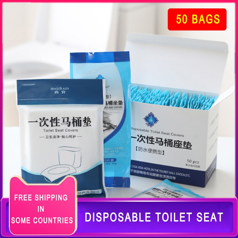 50Pcs Disposable Paper Toilet Seat Covers Waterpro... – Grandado